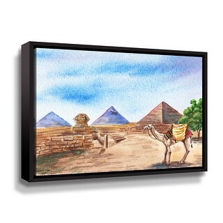 Egypt Giza Pyramids Sphinx Camel by Irina Sztukowski Gallery Wrapped ...