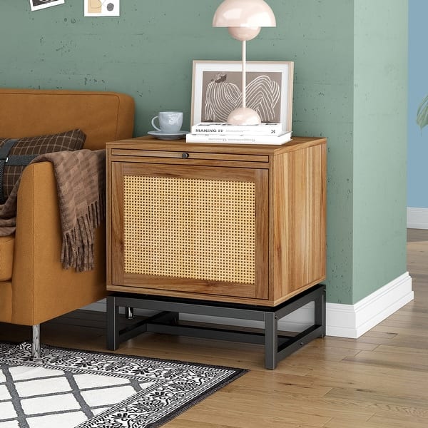 simple rustic bedside table