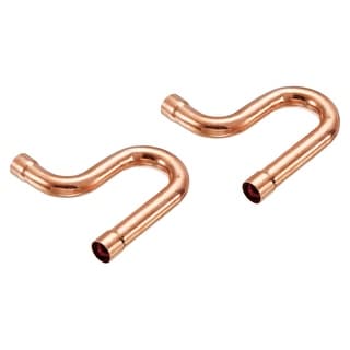 2pcs Copper P-Trap Pressure Pipe Fitting Tubing Plumbing Supply 16mm OD ...