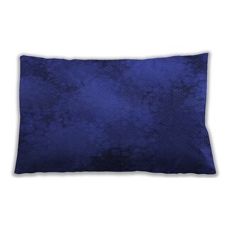 Ahgly Company Patterned Indoor-Outdoor Cobalt Blue Lumbar Throw Pillow ...