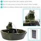 Outdoor Solar Powered Ceramic Spitting Frog Water Fountain with ...