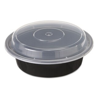Newspring VERSAtainer Microwavable Container, 6" Dia, Black - Bed Bath ...