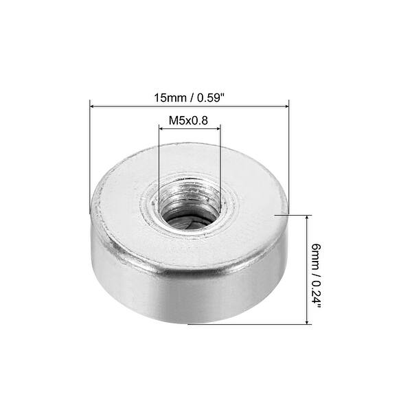 20pcs Cap Nut Acorn Nut Screw Cap Insert Bolt Cover Flat Female Thread ...