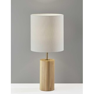 Natural Wood Circular Block Table Lamp - Bed Bath & Beyond - 39580600
