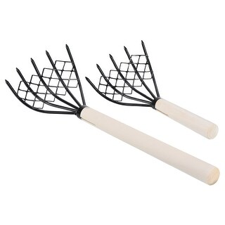 2Pcs 5-Tine Claws Hand Rake Shell Clam Digger Dig Seafood Rake with ...