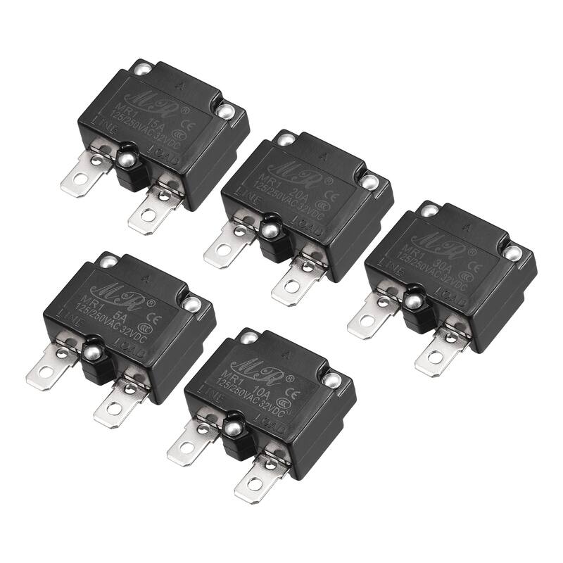 Circuit Overload Protector Kit 5A/10A/15A/20A/30A AC125/250V DC32V ...
