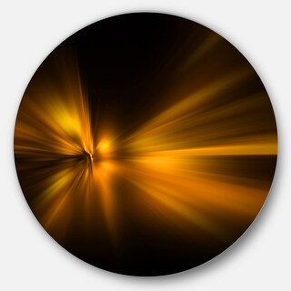 Designart 'Gold Light Over Dark Pattern' Abstract Digital Art Disc ...