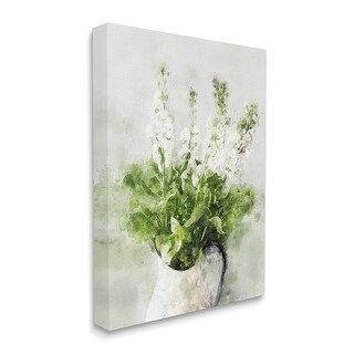 Stupell Modern Country Lilac Bouquet in Abstract Milk Pitcher Canvas ...