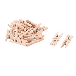 17Pcs Wooden Photos Laundry Hanging Spring Clamp Clip Clothes Pin ...