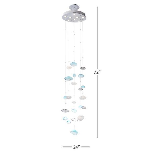 Colorful Floating Rocks Handcrafted Art Glass Hanging Fixture ...