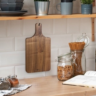Napa Walnut Charcuterie and Cheese Paddle Serving Board with Hanging ...