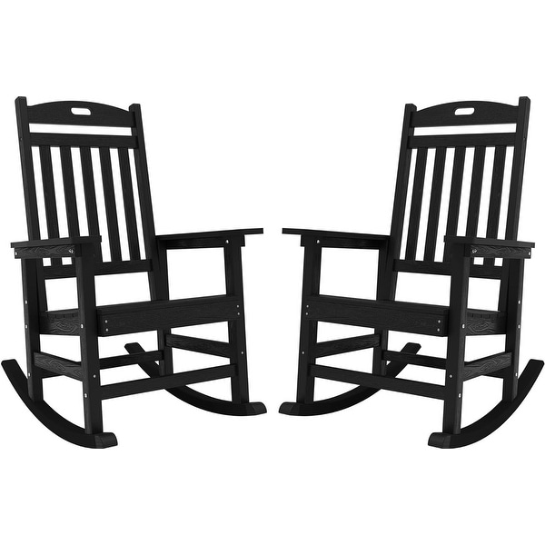 POLYWOOD Braxton 3-Piece Porch Rocking Chair Set - Bed Bath & Beyond ...