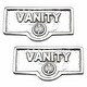 Brass Switch Plate Tags - VANITY Label Sign Chrome Finish (Set of 2 ...