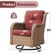 Gymojoy 3 Piece Outdoor Wicker Swivel Rocker with Cushion & Table - Bed ...