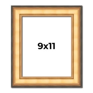 9x11 Frame Gold Plein Aire Solid Wood Picture Frame Width 2 Inches ...