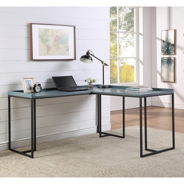 Magnus Industrial 59-inch Metal L-Shape Computer Desk with USB by ...
