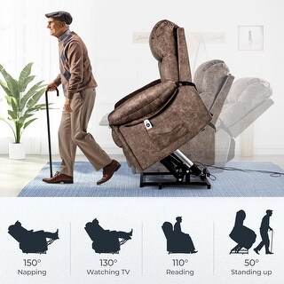 Oversized Recliner Chair Sofa Lift Recliner Chair with Massage and ...