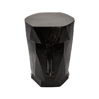 Metal Face Stool, Black 17.0"H - Bed Bath & Beyond - 33149804