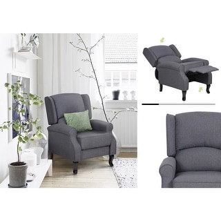 Wingback Recliner Chair with Adjustable Backrest and Footrest, Comfort ...