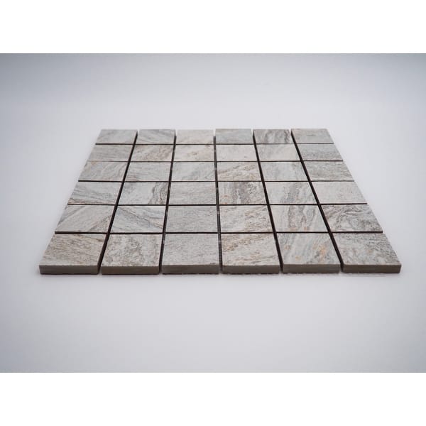 Industry Tile 2x2 Italia Quartzite Silver Mosaic (One 12"x12" Sheet ...