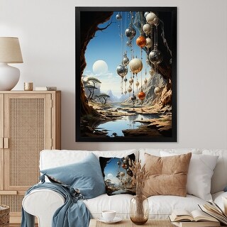 Designart "Surrealism Dreamscape" Surrealism Framed Canvas Art Print ...