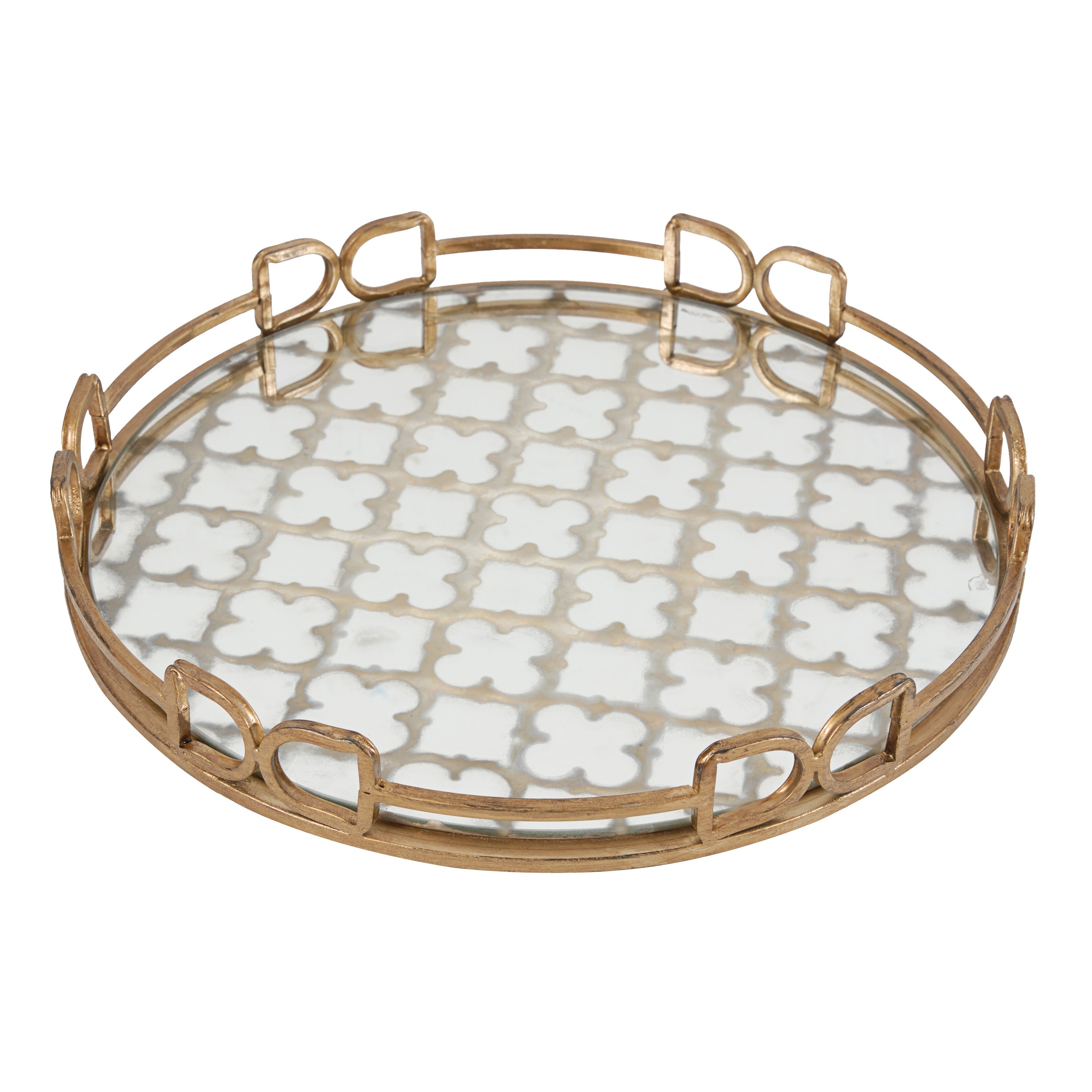 Round gold serving tray store