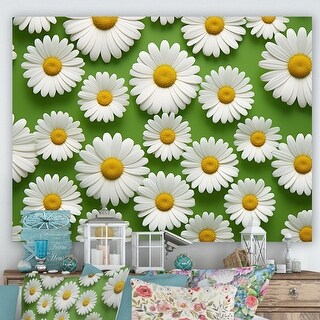 Designart "Fields Of White Daisy Florescence Dreams" Daisies Wall Art ...