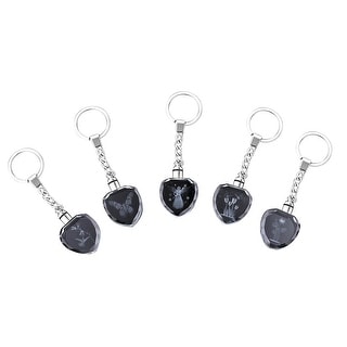 Set of 5 Crystal LED keychains Stylish Fashion Keyring Key Holder - Bed ...
