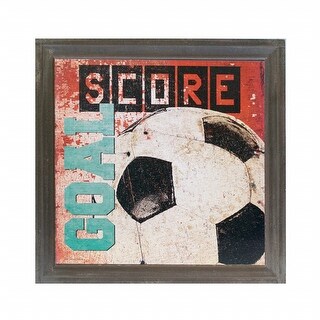 15" Rustic Soccer Score Framed Wall Decor - Bed Bath & Beyond - 39675608