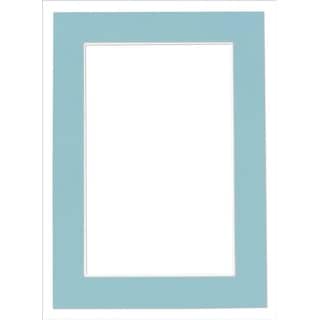 14x18 Mat Bevel Cut for 12x15 Photos - Acid Free Aqua Blue Precut ...