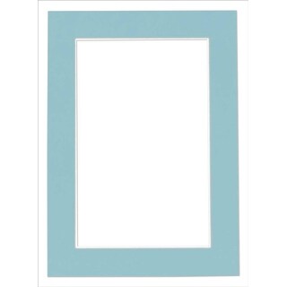 9x14 Mat Bevel Cut for 7x11 Photos - Acid Free Aqua Blue Precut ...