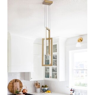 Modern Wavy Linear Design LED Pendant Light Fixture - On Sale - Bed ...