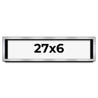 27x6 Shadow Box Frame Silver | 1.375 Inches Deep Real Wood - Bed Bath ...
