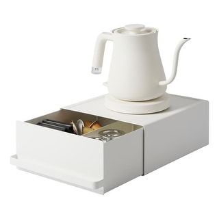 Yamazaki Home Countertop Rack with Drawer, Steel, Holds 11 lbs - L 10. ...