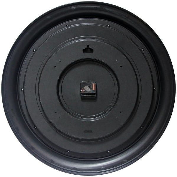 Classic Black Large Wall Clock 24 inch by Infinity Instruments - 24 x 2 ...