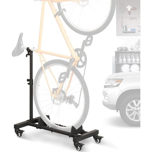 Sttoraboks Vertical Rolling Bike Stand, Adjustable, Space-Saving Indoor ...
