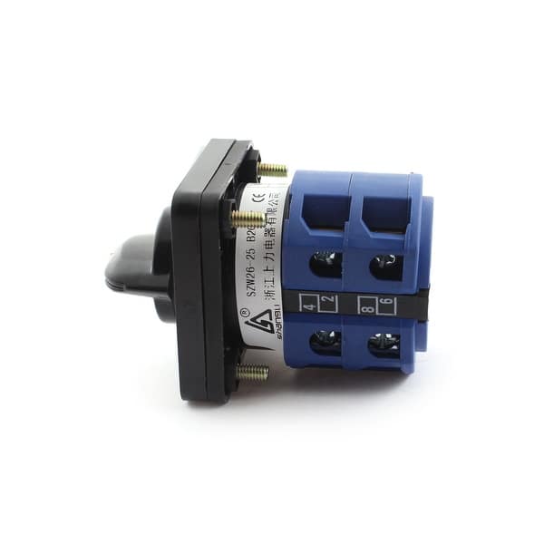 Square Panel 2-Pole 3-Position Momentary Universal Rotary Changeover ...