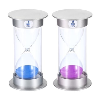 5 Minute Sand Timer, Sandy Clock Count Down Sand Glass, Blue, Purple ...