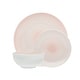 Spiral Pink Porcelain 12 Piece Dinnerware Set, Service For 4 - Bed Bath ...