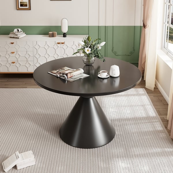 Clihome Round High Gloss Large Countertop Dining Table - Bed Bath ...