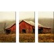 "Skylight Barn in the Fog" 3 Piece Set on Canvas - Bed Bath & Beyond ...