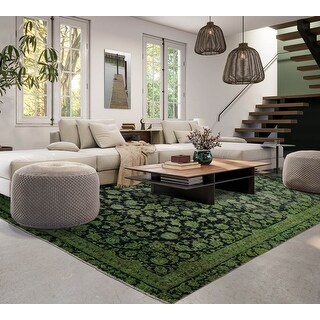 Hand Knotted Peshawar Lime 100% Wool Traditional Oriental Area Rug - 8 ...