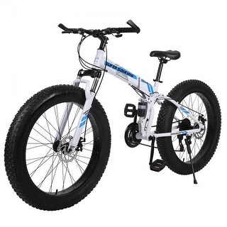 21-Speed 26-inch Wheels Fat Tire Mountain Bike17-Inch/ High Carbon ...