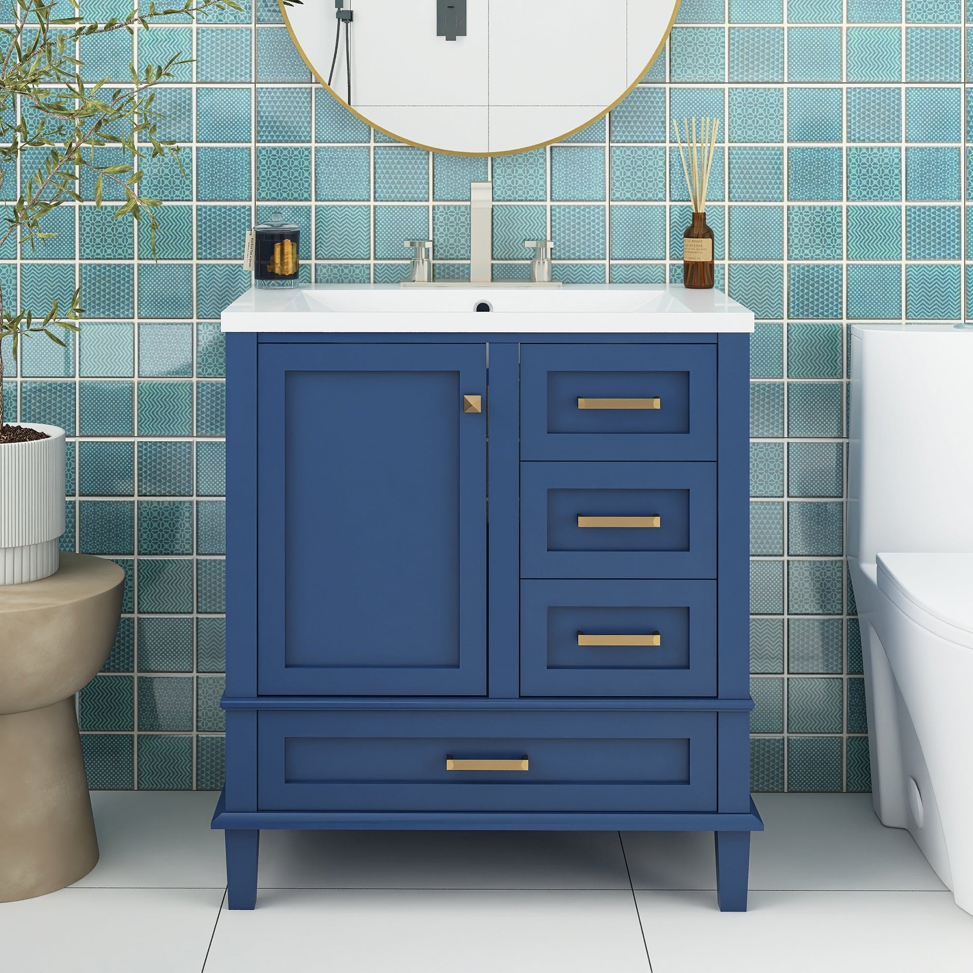 Blue 30 in Bathroom Vanities - Bed Bath & Beyond