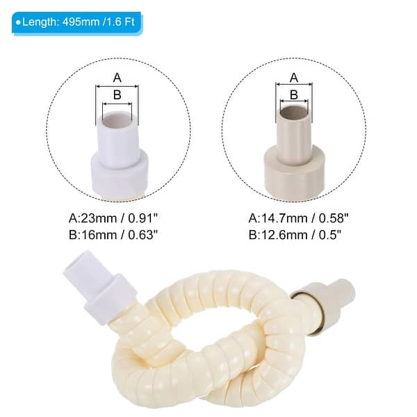 1.6ft Drain Hose Flexible Air Conditioner Water Pipe Tube for AC ...