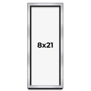 8x21 Shadow Box Frame Silver | 1.375 Inches Deep Real Wood - Bed Bath ...