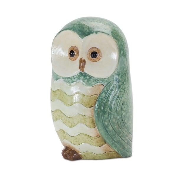 Set of 3 Green and Blue Owl Tabletop Figurines 7.25" - Bed Bath ...