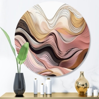 Designart "Exploring Abstracted Lines IV" Minimalism Line Art Metal ...