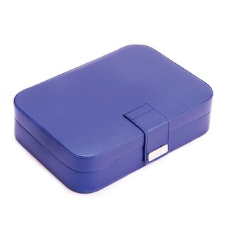 Curata Blue Leatherette with Mirror Velour Lined Snap Closure 24 ...