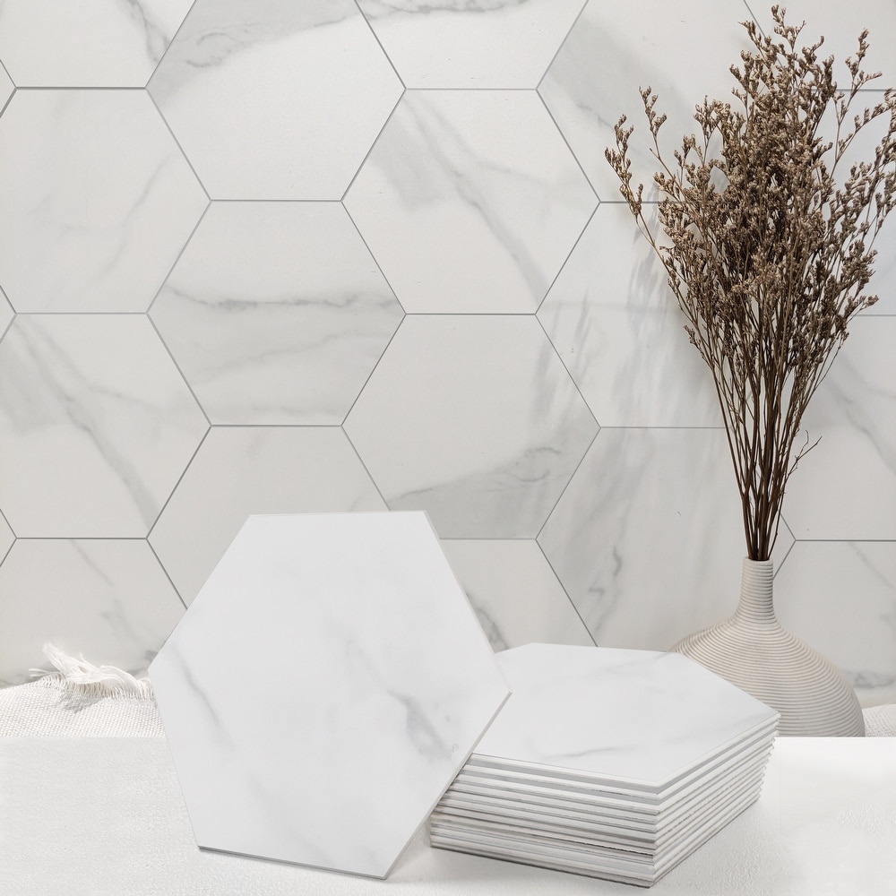 White Hexagon Wall Tiles - Bed Bath & Beyond